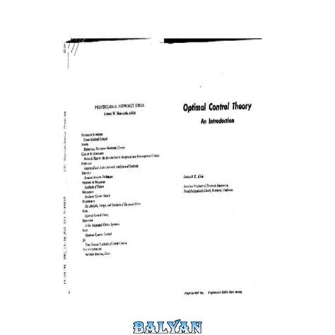 دانلود کتاب optimal control theory بلیان