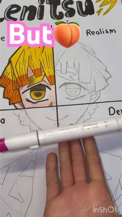 Drawing Zenitsu But🍑🍑 As Realism😎😎 Part 3 Art Drawing