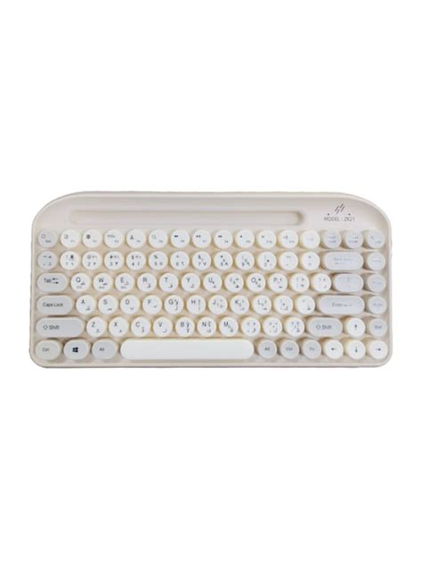 تسوق Dual Tec Wirless Bluetooth Keyboard 32 6 X 16 X 3 3 Cm White Color أون لاين كارفور