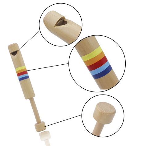 Push Pull Holz Fipple Flöte Pfeife Musical Instr Vicedeal
