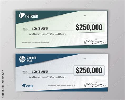 Winner Prize Cheque Template Printable