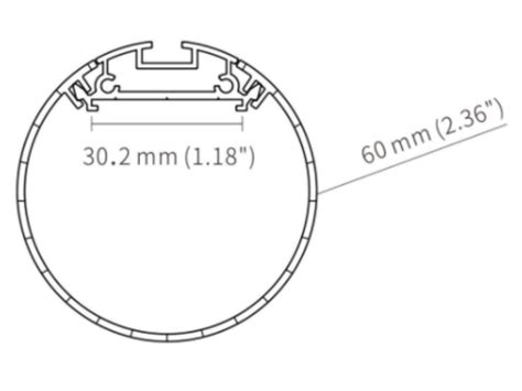 Round LED Strip Light Diffuser For LED Lighting Decoration