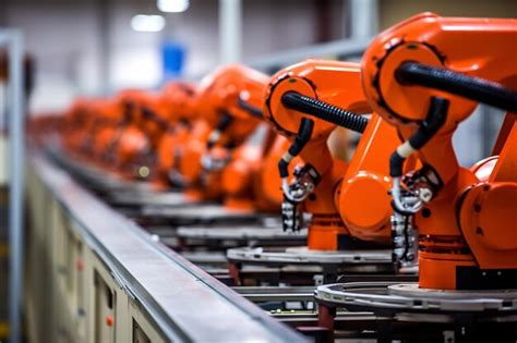 Precision Robotics Assembly Premium Ai Generated Image