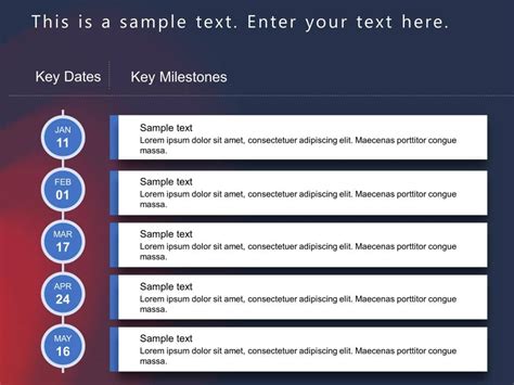 Key Project Dates PowerPoint Template SlideUpLift