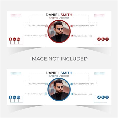 Premium Vector Email Signature Design Update Version