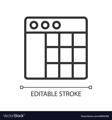 Data Mining Statistics Linear Pixel Perfect Icon Vector Image