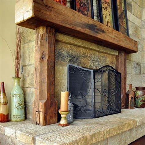Rustic Full Mantel Made From 8 X 8 Wood Beam Etsy Reclaimed Wood