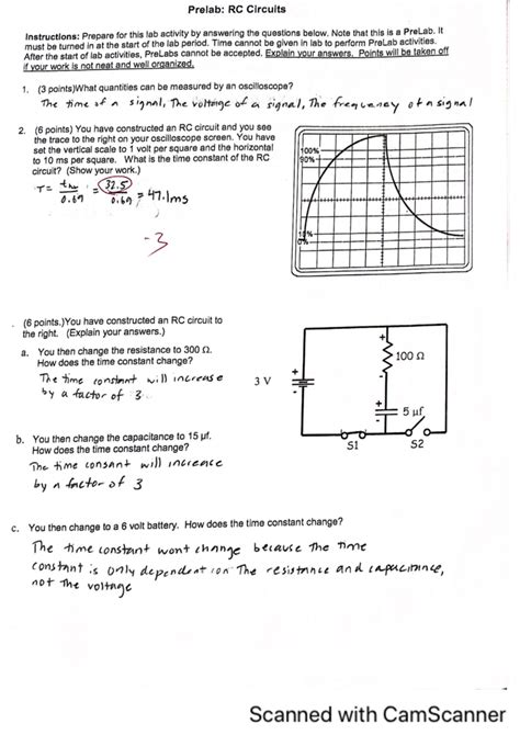 RC Circuits PHY 1409 Studocu