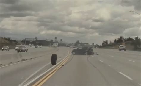 Footage Shows Runaway Tire Launching Kia Soul Into The Air