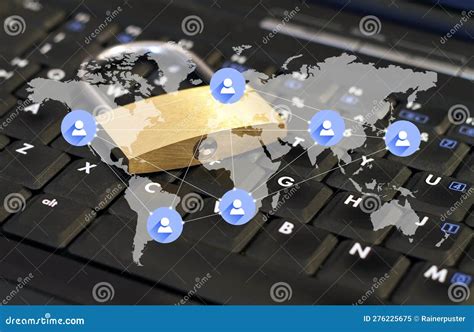 Access Control And Global Network And Security Stock Image Image Of