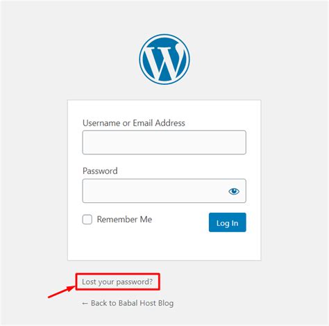 How To Reset My Wordpress Login Details Babal Host Blog