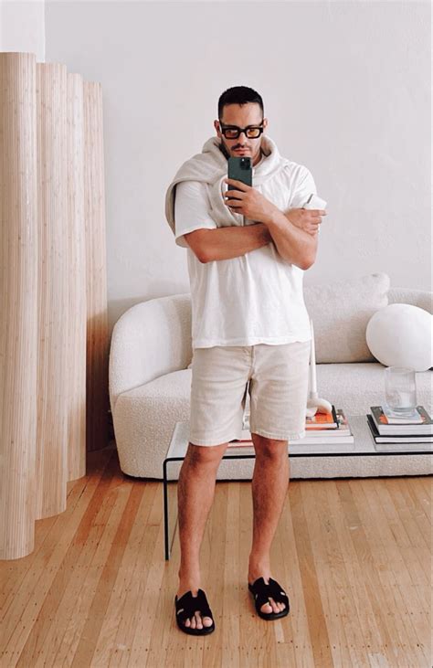 Tonal Outfit Hermes Sandals Flannel Outfits Men Mens Outfits Hermes Men