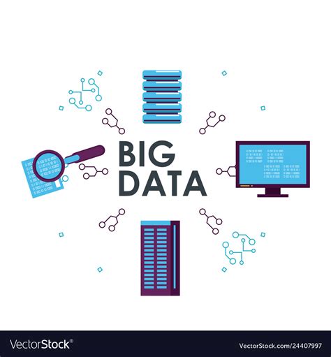 Big Data Technology Royalty Free Vector Image Vectorstock