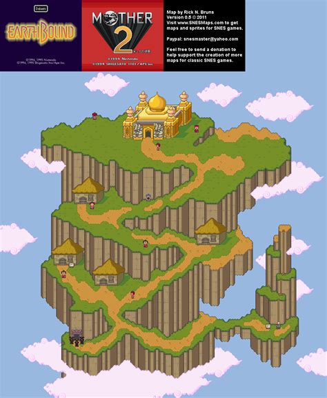 Earthbound Mother 2 Dalaam Super Nintendo Snes Map
