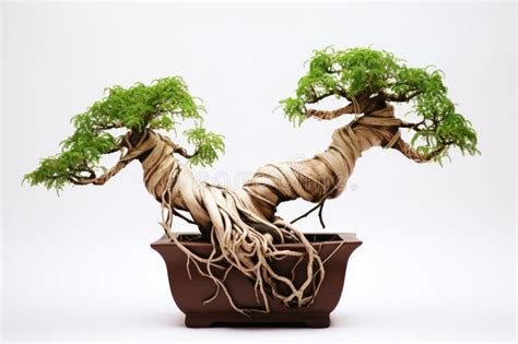 Intertwined Roots Of Two Bonsai Trees In A Single Pot Stock Photo Image Of Nature Roots