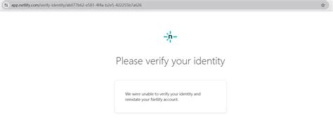 Unable To Verify Your Identity And Reinstate Your Netlify Accounthelp