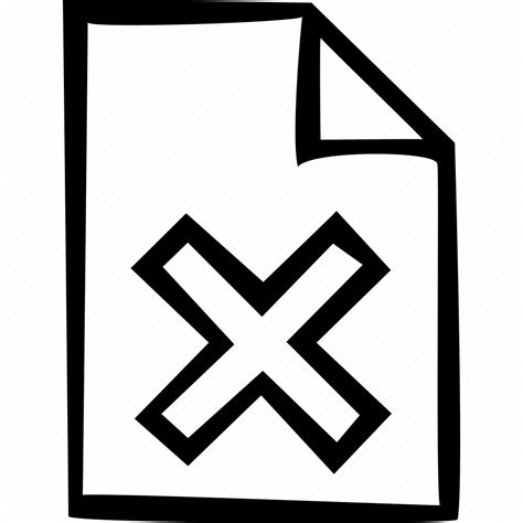 Delete Document File New Page Paper Wrong Icon Download On