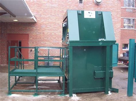 Sebright 8 Cubic Yard Front Load Vertical Compactor Steel Decking