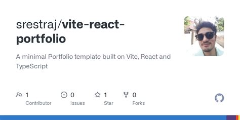 Github Srestrajvite React Portfolio A Minimal Portfolio Template Built On Vite React And