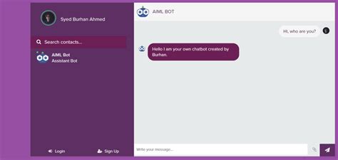 Syed Burhan Ahmed On Linkedin Aiml Chatbot Python Flask Nlp Ai