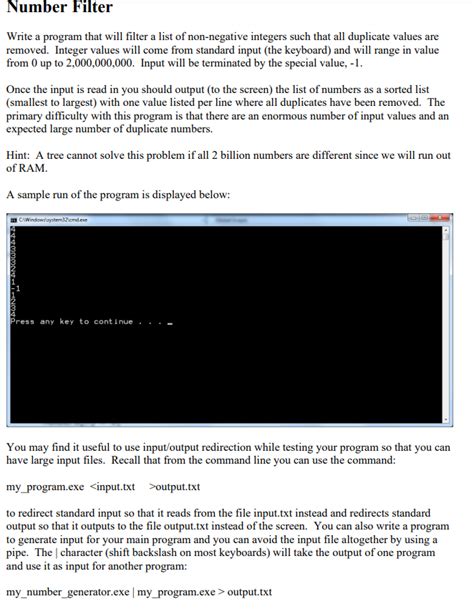 Solved Number Filter Write A Program That Will Filter A List