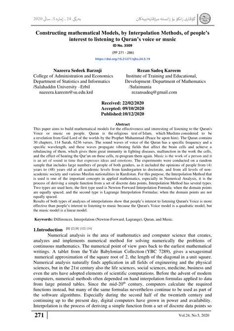 Pdf Constructing Mathematical Models By Interpolation Methods Of