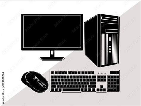 Computer SVG Keyboard Vector Computer Clipart Computer Cricut Computer Cut File Technician
