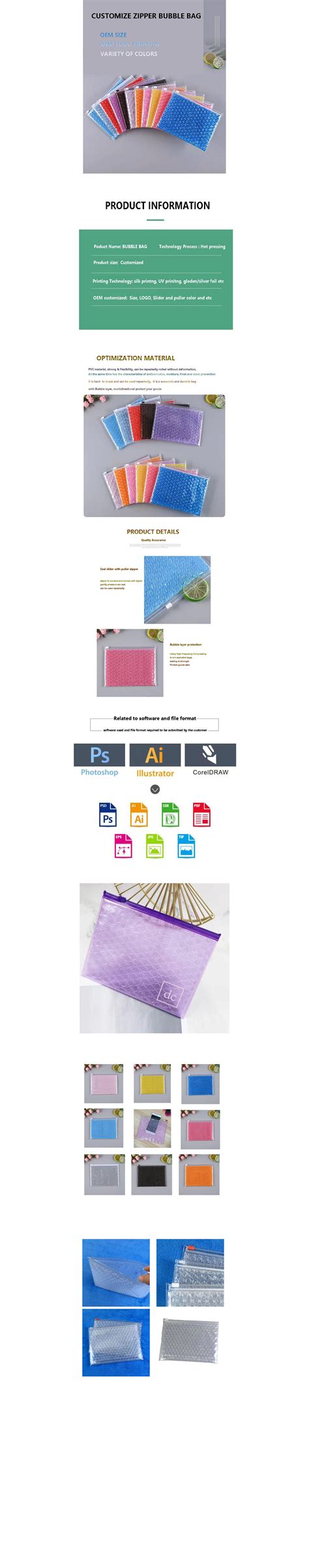 Buy Wholesale China Pvc Cosmetic Bag Pvc Bubble Bag Zipper Bubble Bag And Zipper Bubble Bag At