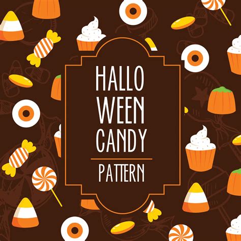 Halloween Candy Vector Pattern 242764 Vector Art At Vecteezy