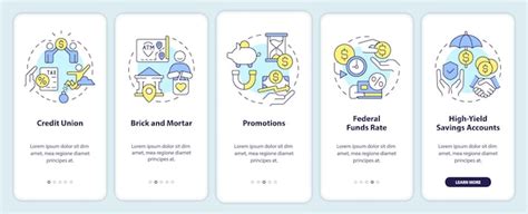 Premium Vector Savings Accounts Onboarding Mobile App Screen