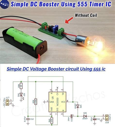 Simple Dc Booster Using 555 Timer Ic Pcb Hero