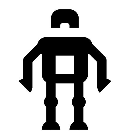 Retro Robot Icon In Ios Filled Style