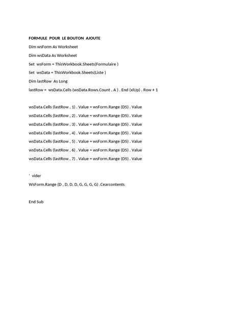 Formule Vba Pdf Computing Computer Programming
