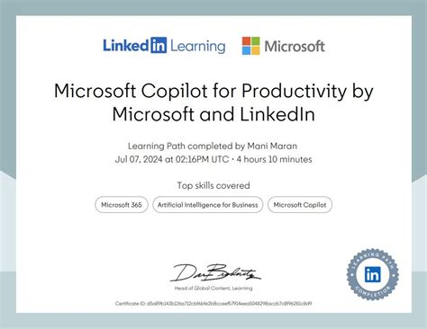 Mani Bharathi M On Linkedin Linkedinlearning Microsoftcopilot