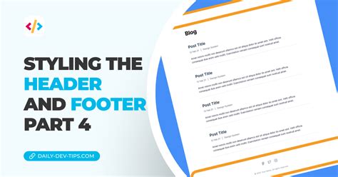 Styling The Header And Footer Part