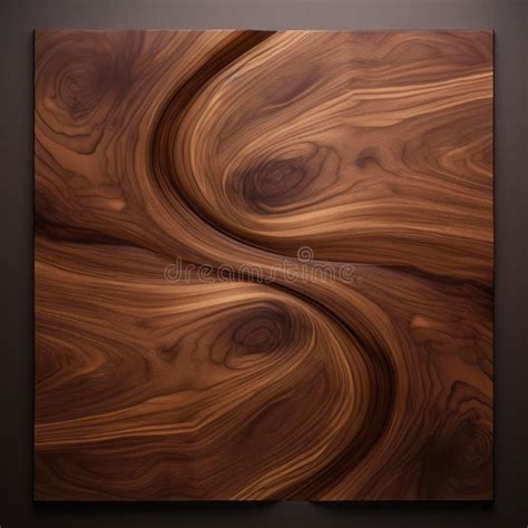 Photorealistic Walnut With Symmetrical Wood Grain Pattern Stock Illustration Illustration Of