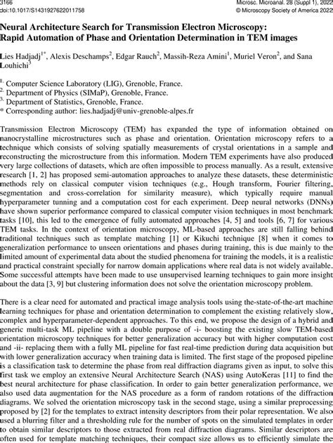 Neural Architecture Search For Transmission Electron Microscopy Rapid