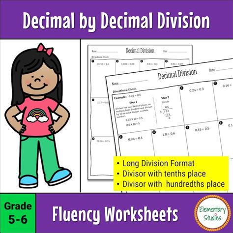 Decimals Division Worksheet 754203 Dividing Decimals By 10 100