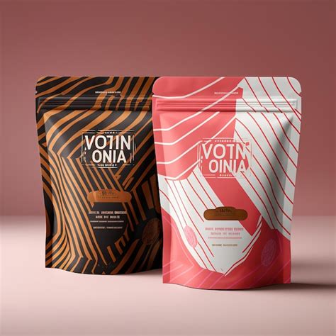 Premium Photo Pouch Packaging Design For Mockup