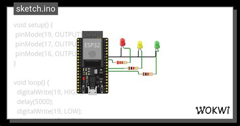 esp32 trafficlight wokwi esp32 stm32 arduino simulator