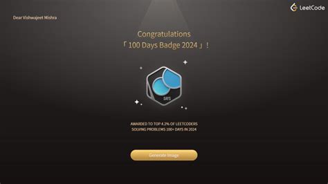 Vishwajeet Mishra On Linkedin 100days Leetcode 50day 100days Leetcode 100dayschallenge