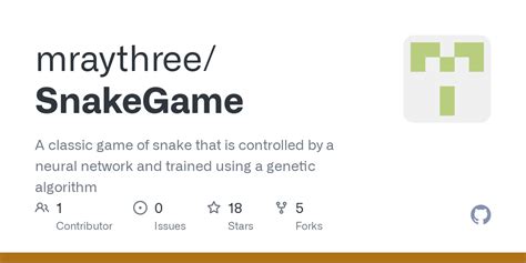 GitHub Mraythree SnakeGame A Classic Game Of Snake That Is Controlled By A Neural Network And