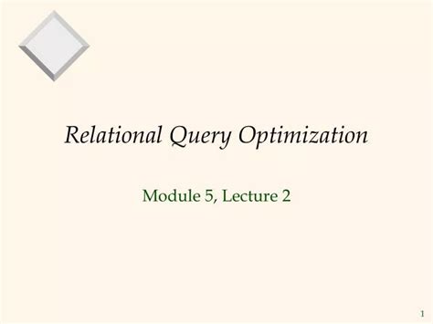 ppt relational query optimization powerpoint presentation free
