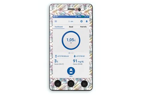 Shop Colourful Feathers Sticker Omnipod Dash Pdm Today Protect Your