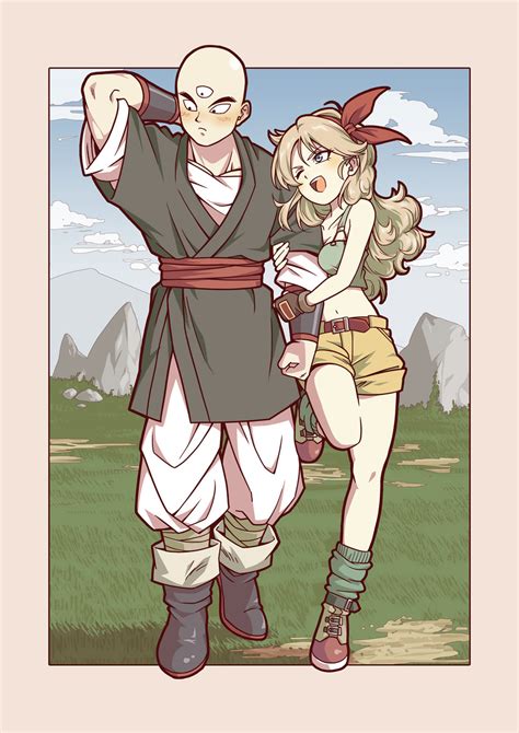 Lunch And Tenshinhan Dragon Ball And 1 More Drawn By Suzushiro