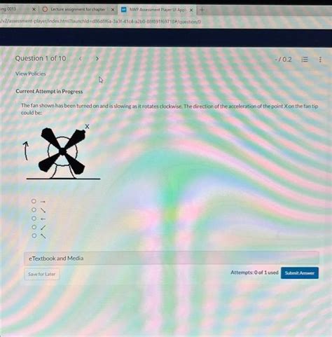 Solved The Fan Shown Has Been Turned On And Is Slowing As It