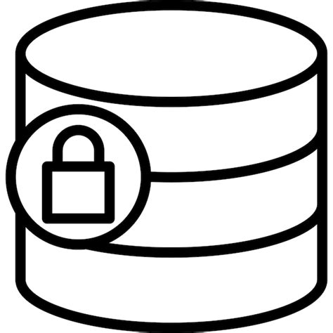 Premium Vector Database Lock Vector Illustration