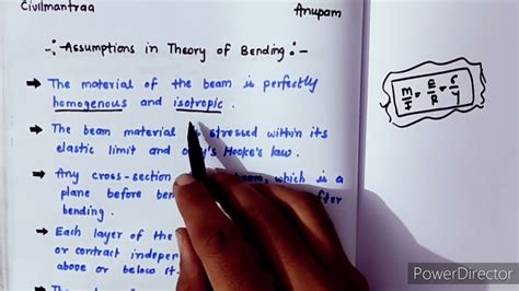 Assumption In Theory Of Simple Bending Youtube