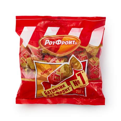 Конфеты Батончики «Рот Фронт» 250 г — купить в Москве по цене 225 ₽ с ...
