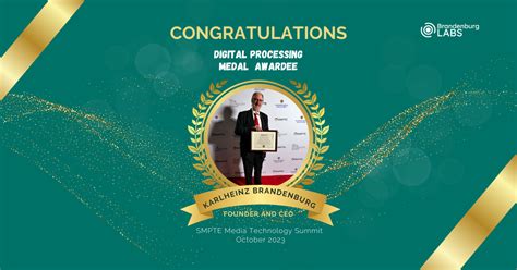 Brandenburg Labs Ceo And Tu Ilmenau Professor Karlheinz Brandenburg Awarded The Digital Signal